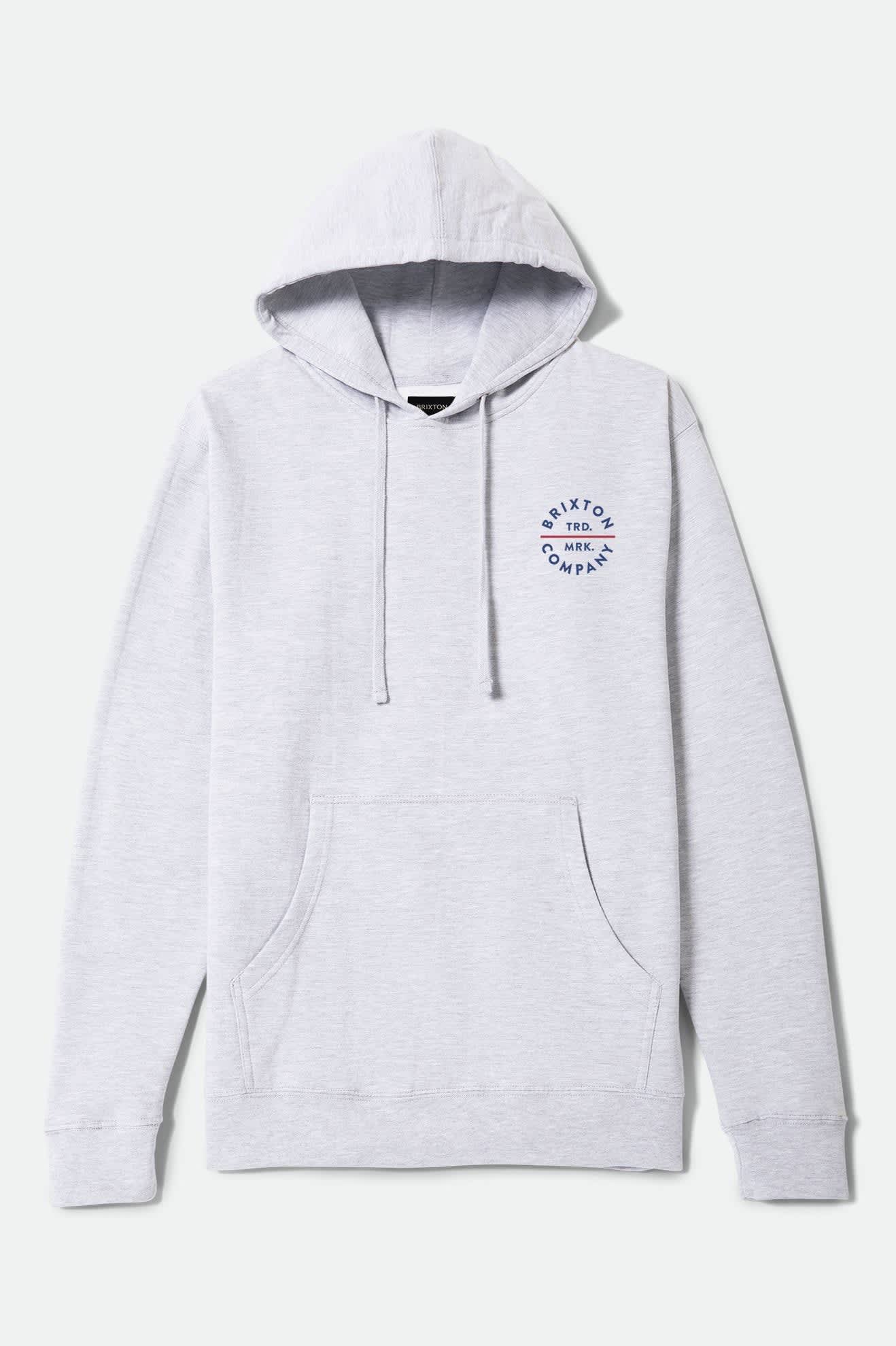 Men's Pledge Hoodie in Heather Grey/Blue/Red – Brixton Canada