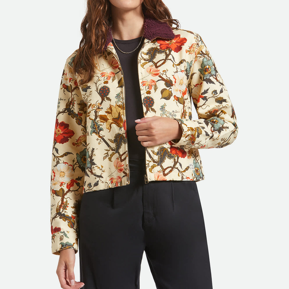 Women's Mechanics Garage Zip Jacket in Botanical Floral – Brixton Canada